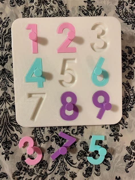 Montessori Learning 1 9 Number Puzzle Etsy