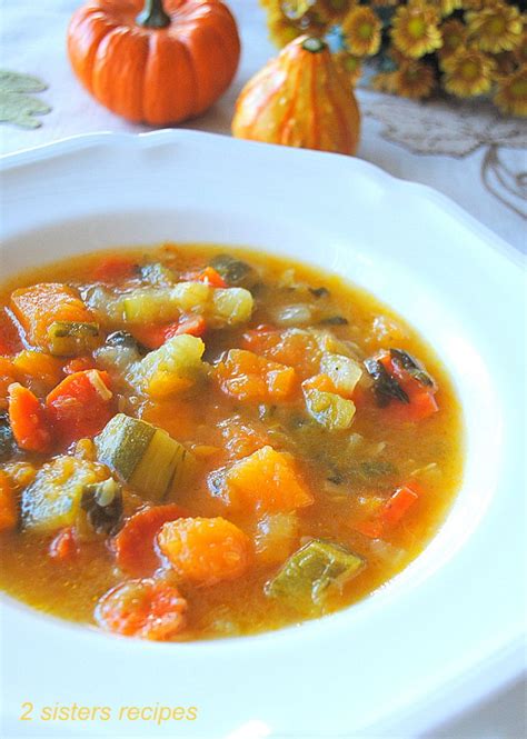 Butternut Squash Zucchini Soup 2 Sisters Recipes By Anna And Liz