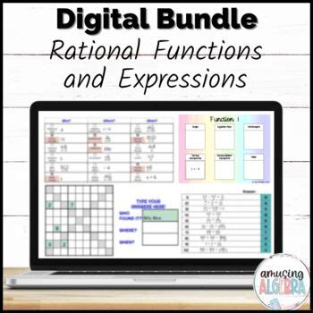 Rational Functions And Expressions DIGITAL Activity Bundle Distance Learning