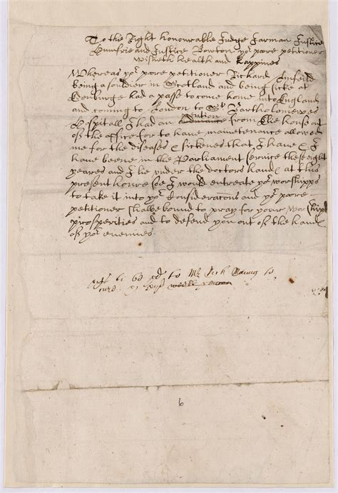 The Petition Of Richard Linfeild Sussex January 1652 · Civil War