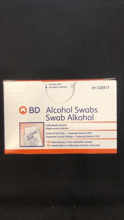 Bd Alcohol Swabs 100 S Lazada