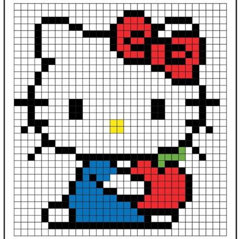 산리오 캐릭터 색칠공부 도안 픽셀 컬러링 도안 나눔 키티 폼폼푸린 시나모롤 네이버 블로그