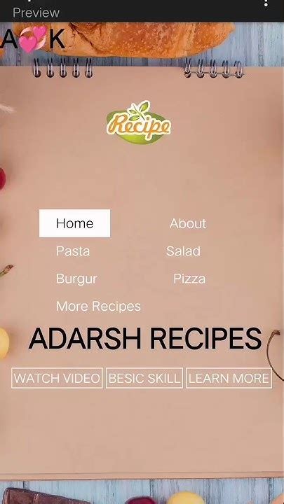 Recipe Website With Coding Htmlcss Shorts Htmlcss Coding Trending Youtube