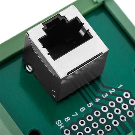 Adapter Connection Rj45 Female To 10 Pin Terminal Block Breakout Board