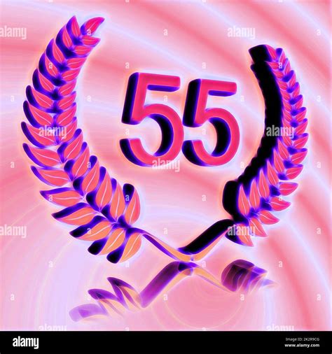 Number With Laurel Wreath Or Honor Wreath As A D Illustration D