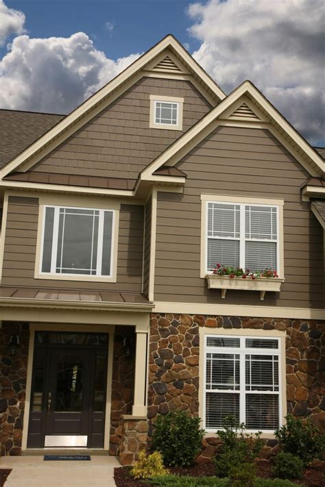 James Hardie Khaki Brown Lap Board And Batten Siding Colorado Siding