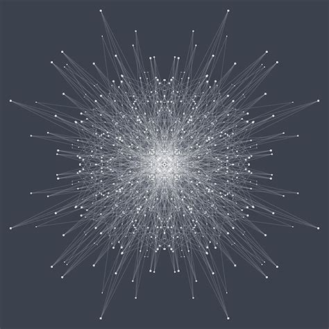 Premium Vector Fractal Element With Connected Lines And Dots Big Data Complex Particle
