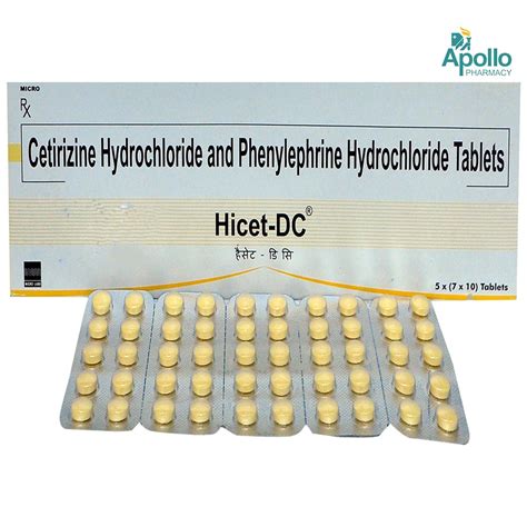 Hicet Dc Tablet 10s Price Uses Side Effects Composition Apollo