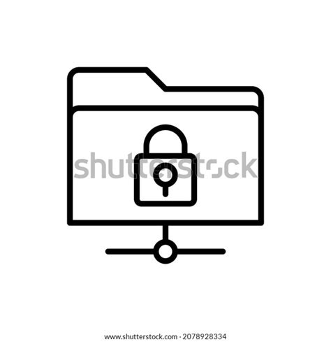 Secure Folder Thin Line Icon Modern Stock Vector Royalty Free 2078928334 Shutterstock
