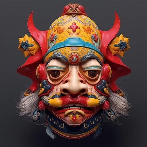 Premium Photo | A oni mask mascot
