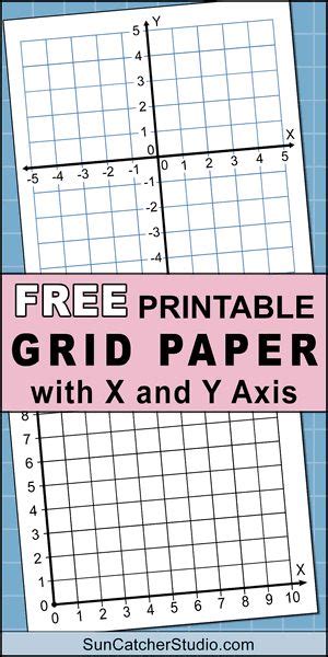 Grid Paper Printable 4 Quadrant Coordinate Graph Paper Templates