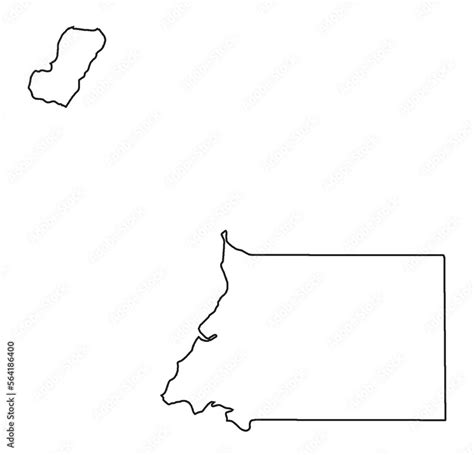 Equatorial Guinea Silhouette Outline Map Stock Vector Adobe Stock