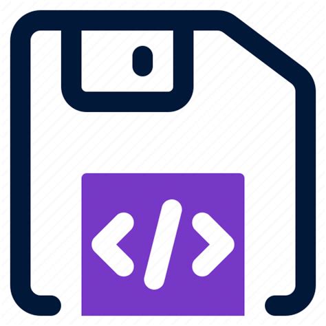 Save Diskette Coding Programming Code Icon Download On Iconfinder