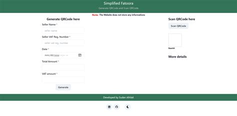 Github Sudanalhilali Simplified Fatoora Website To Generate Qr Code