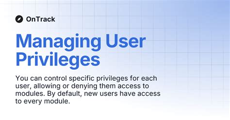 managing user privileges ontrack