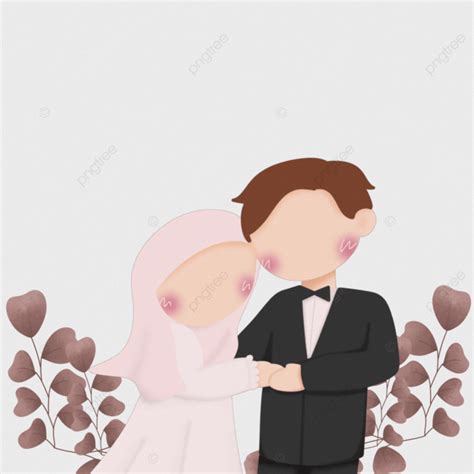 이슬람 청첩장 이슬람 결혼식 그림 무슬림 결혼식 만화 결혼식 초대장 Png 일러스트 및 Psd 이미지 무료 다운로드