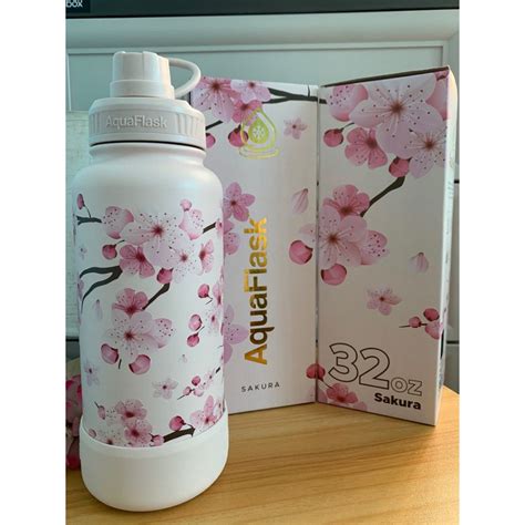 Aquaflask 22oz 32oz 40oz Aqua Flask Limited Edition Sakura Flask With Silicon Boot Shopee