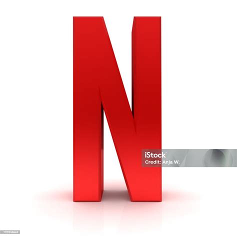 N 문자 N 대문자 빨간색 글꼴 3d 렌더링 문자 텍스트 그래픽 흰색 배경에 잘라 0명에 대한 스톡 사진 및 기타 이미지 0명 3차원 형태 대문자 Istock