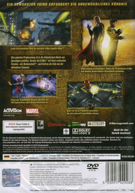 X Men Legends II Rise Of Apocalypse Box Cover Art MobyGames