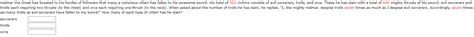 Solved Halmar The Great Has Boasted To His Hordes Of