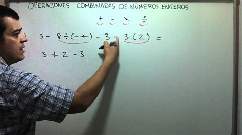 Operaciones combinadas de números enteros YouTube