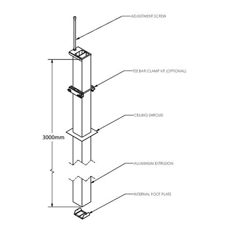 SP SERIES SERVICE COLUMN 8080 3M LENGTH