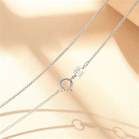 Simple Classic 925 Sterling Silver Clavicle Chain Necklace Temu