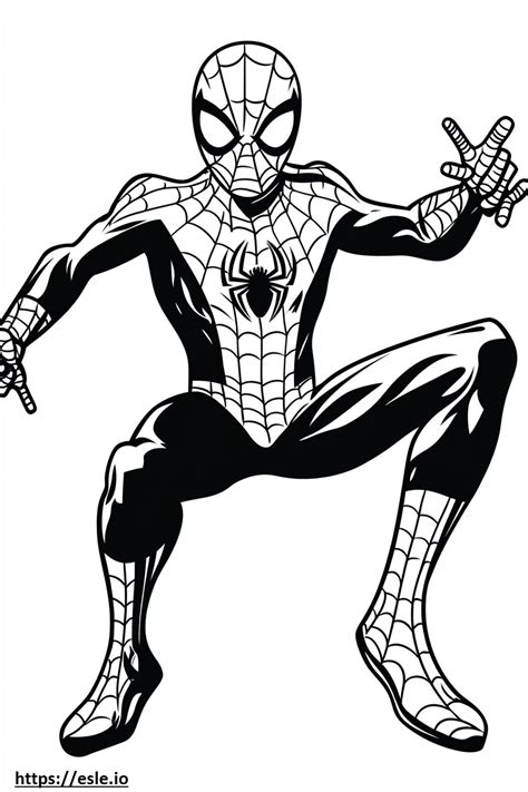 スパイダーマン スパイダー ぬりえ