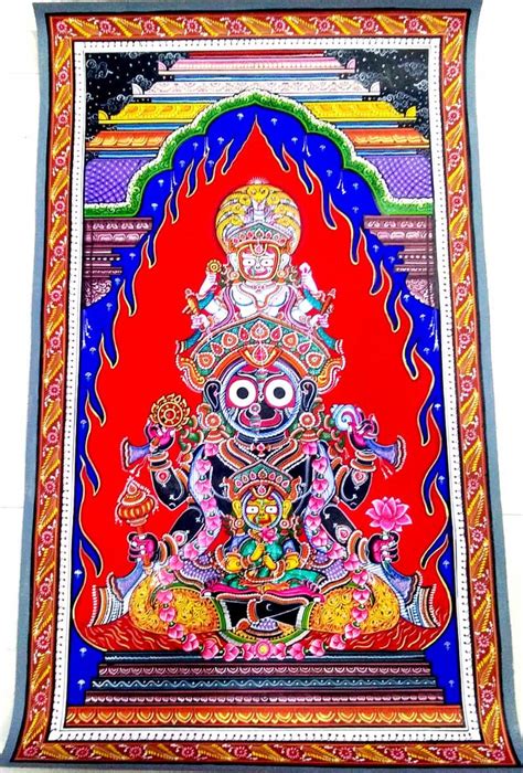 Pattachitra Lord Jagannath Painting Handmade Wall Art Tapestrylord