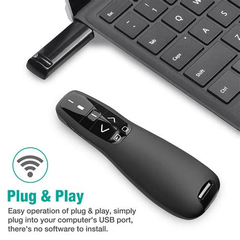 24ghz Usb Wireless Ppt Remote Control R400 Laser Pointer With Handheld
