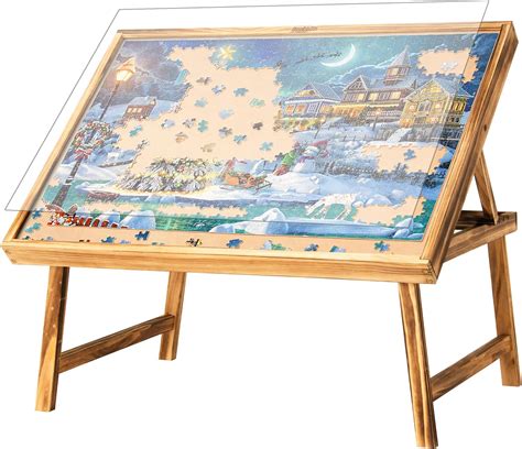 Buy Becko US Jigsaw Puzzle Table With Cover Puzzle Board Adjustable