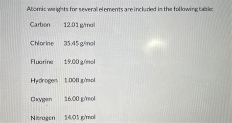 Solved The Following Table Lists Molecular Weight Data For A Chegg
