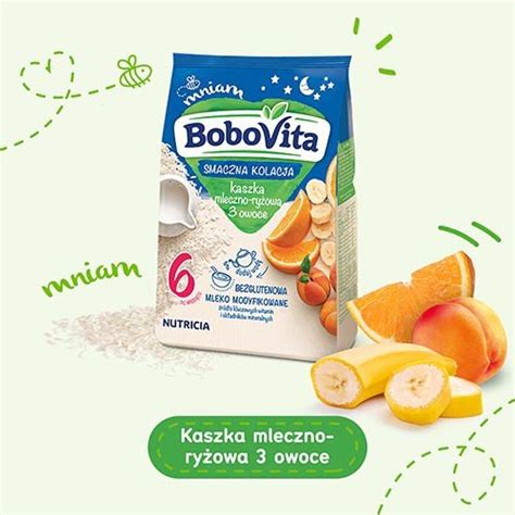 BoboVita Smaczna Kolacja Kaszka mleczno ryżowa owoce g Sako market