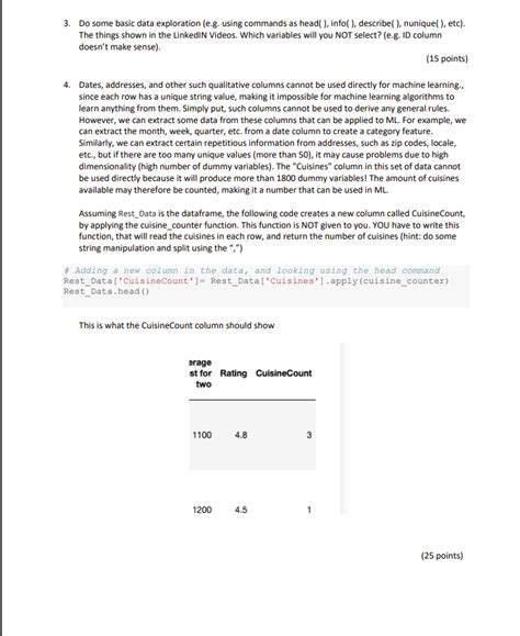 Solved 3 Do Some Basic Data Exploration E G Using
