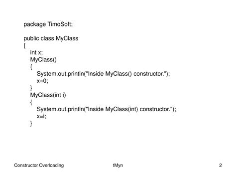 Ppt Constructor Overloading Powerpoint Presentation Free Download Id5646391