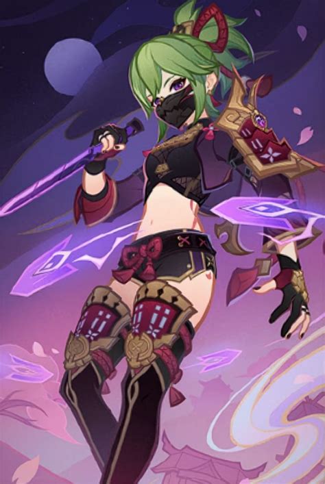 Kuki Shinobu Tcg Card Kuki Character Design Character