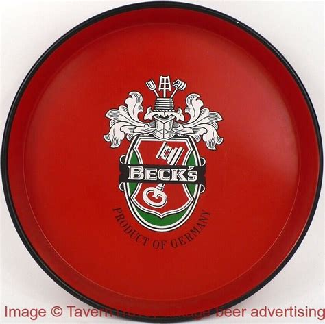 1975 Becks Bier 13 Inch Serving Tray Bremen Germany Sold At Auction
