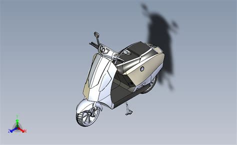 燃料电池氢能源电动摩托车滑板车 Iges 模型图纸下载 懒石网
