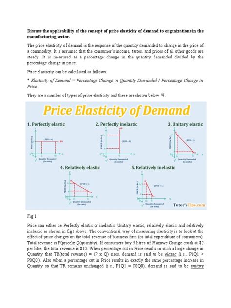 Price Elasticity Pdf Elasticity Economics Price Elasticity Of Demand