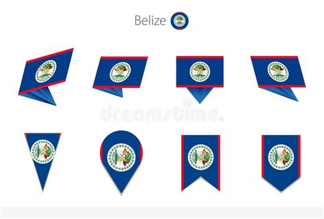 Belize National Vector Drawing Map On White Background Stock Vector