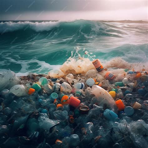 Residuos Plásticos Y Residuos Reciclados Arrojados Desde El Mar A La