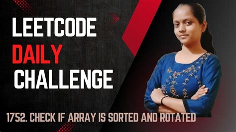 Leetcode 1752 Check If Array Is Sorted And Rotated Java Simple Approach Youtube