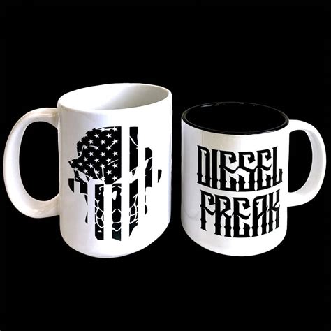Black Out Flag Skully Coffee Mug Diesel Freak Diesel Freak