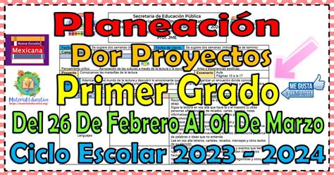 Planeación didáctica por proyectos del primer grado de primaria del 08