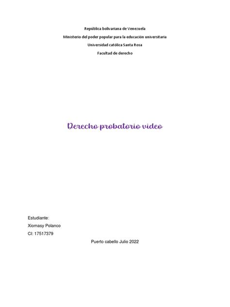 Derecho Probatorio Principios Generales Y Sistemas Probatorios Pdf