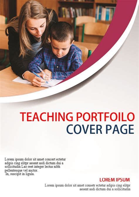 Useful Teaching Portfolio Cover Page Ms Word Pdf Templates Portfolio Covers Portfolio