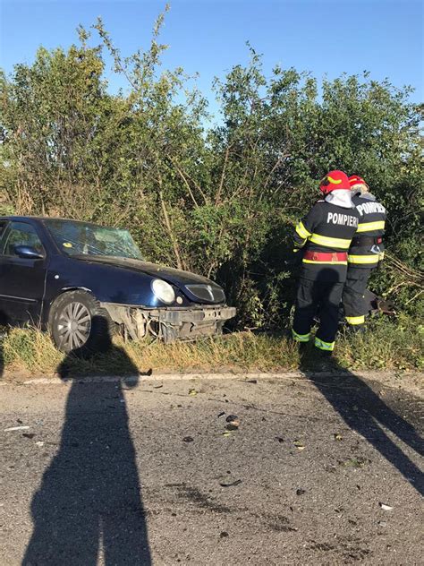 Accident rutier la ieșirea din Deta FOTO Info Timișoara