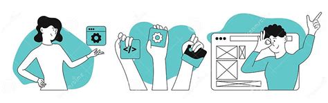 Concept Dillustration Vectorielle De Léquipe De Développement Développement Des Entreprises