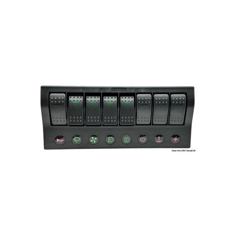 Osculati Pcp Compact 8 Switch Electrical Panel Osc 1486008 Comptoir