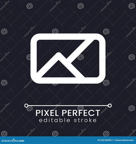 Image Pixel Perfect White Linear Ui Icon For Dark Theme Stock Vector Illustration Of Gallery